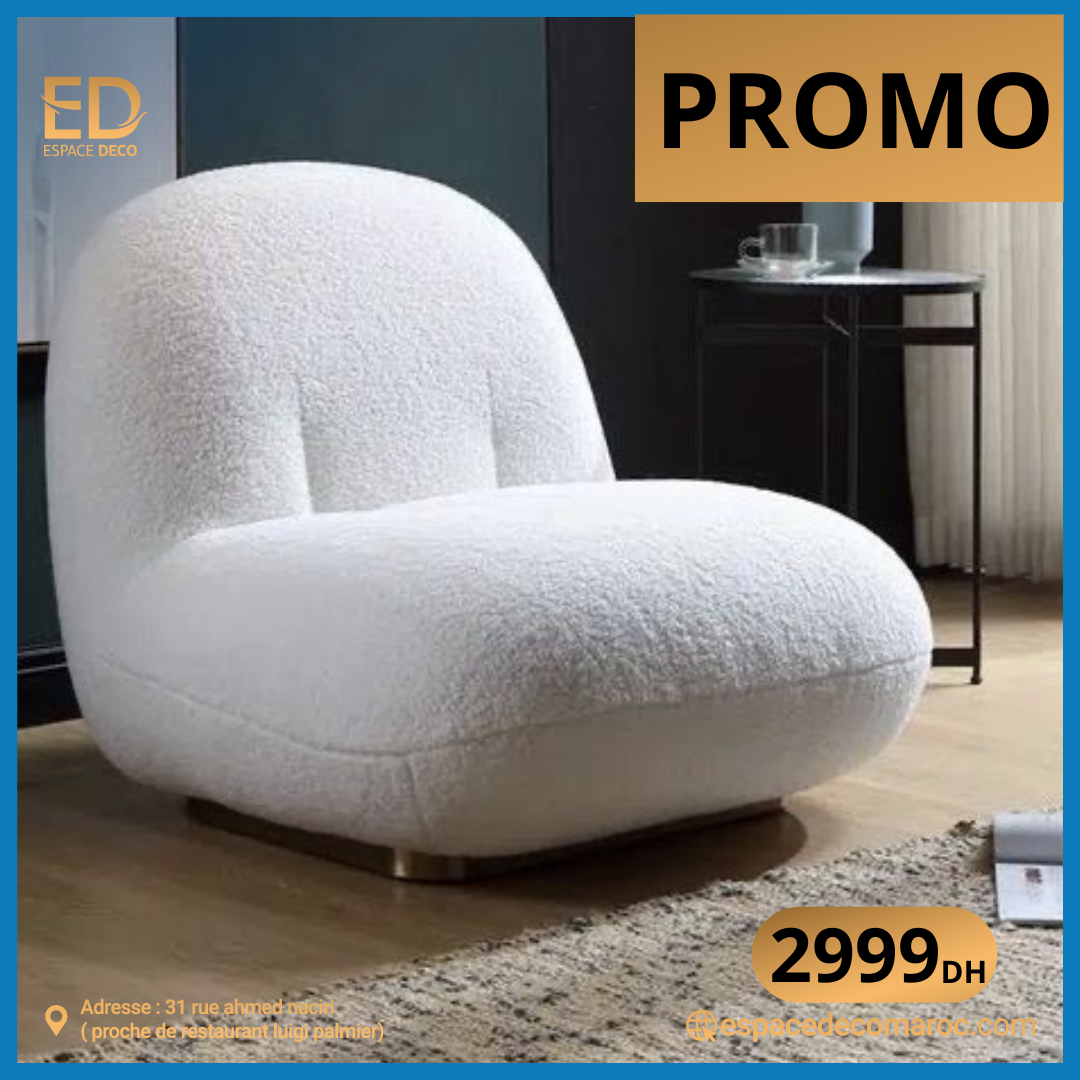 Fauteuil bouclette – Espace Deco